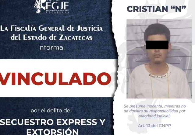Cristian fue detenido en flagrancia al recibir dinero por extorsión
